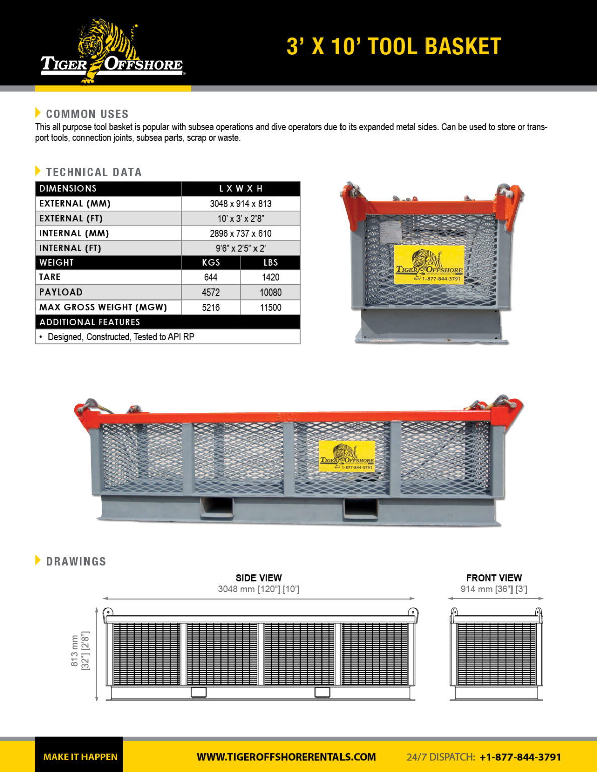 Specification Sheets - Tiger Offshore Rentals
