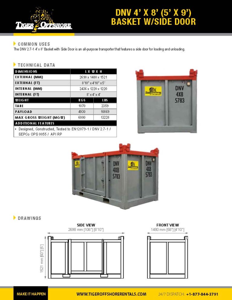 Baskets - Specification Sheets - Tiger Offshore Rentals