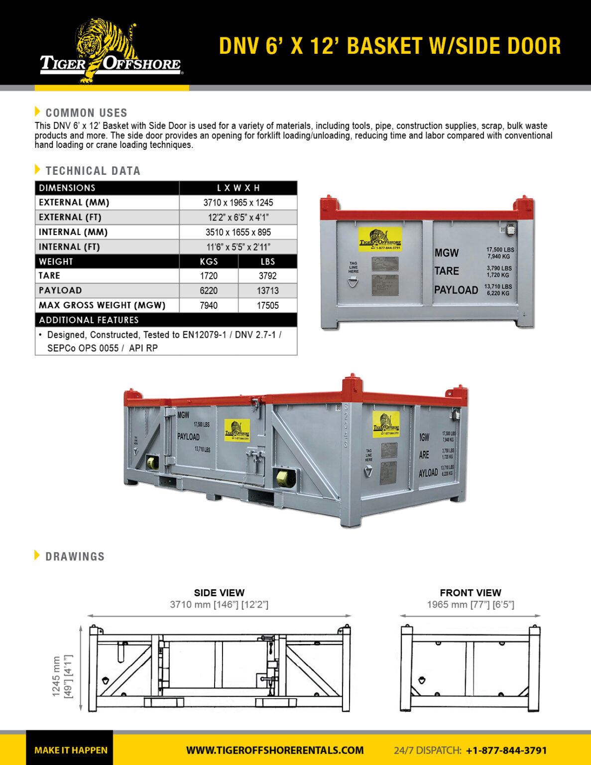 Baskets - Specification Sheets - Tiger Offshore Rentals