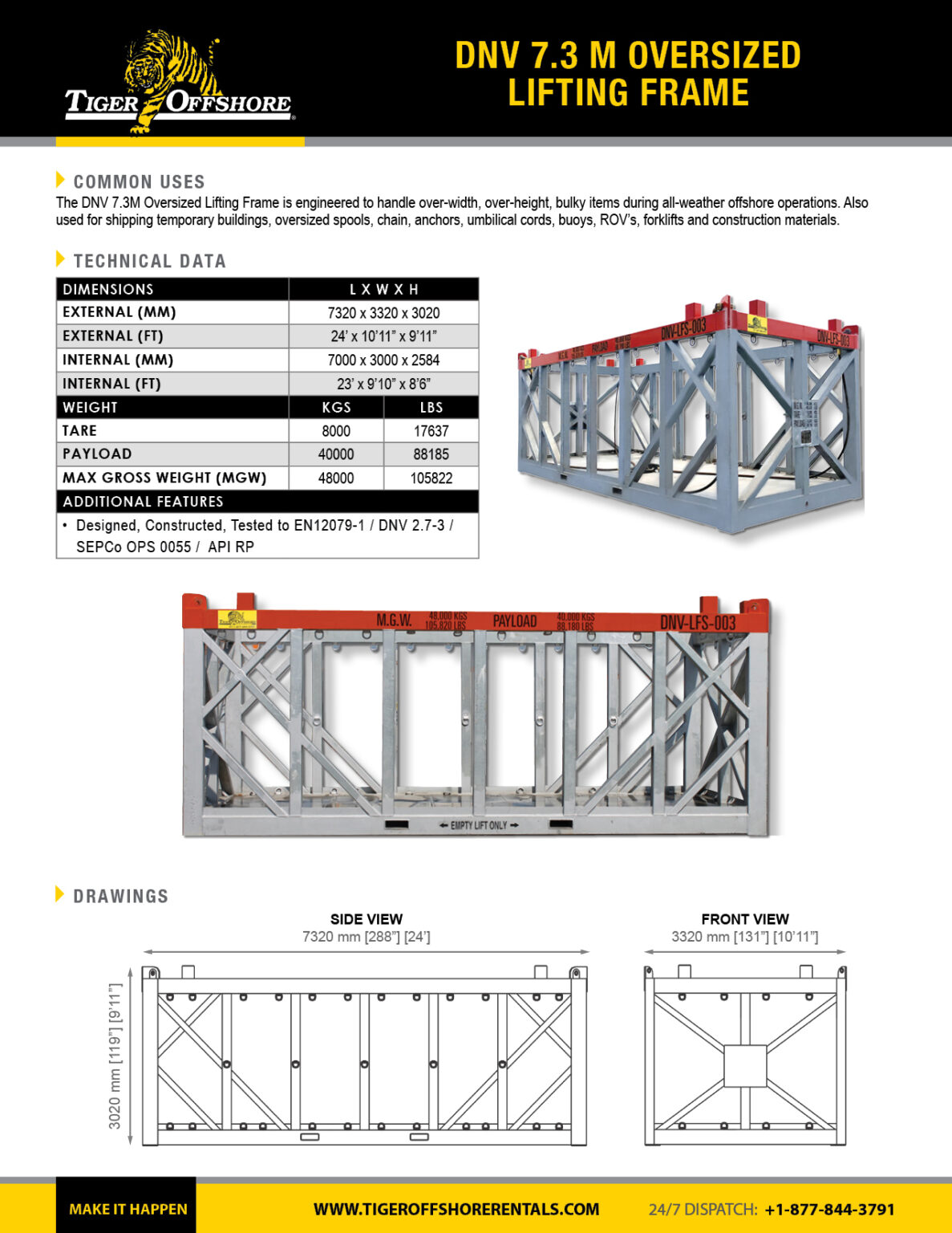 Specification Sheets - Tiger Offshore Rentals