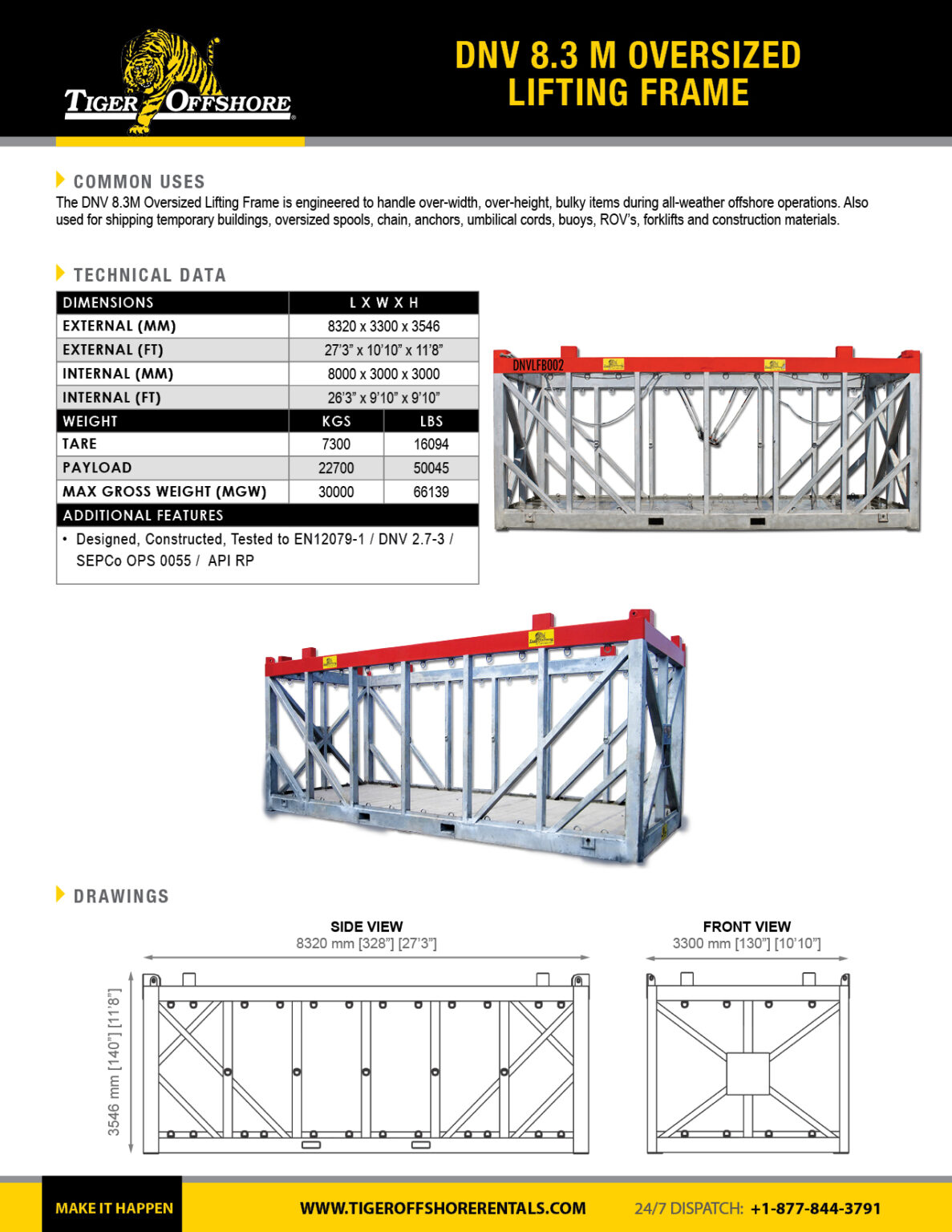 Specification Sheets - Tiger Offshore Rentals