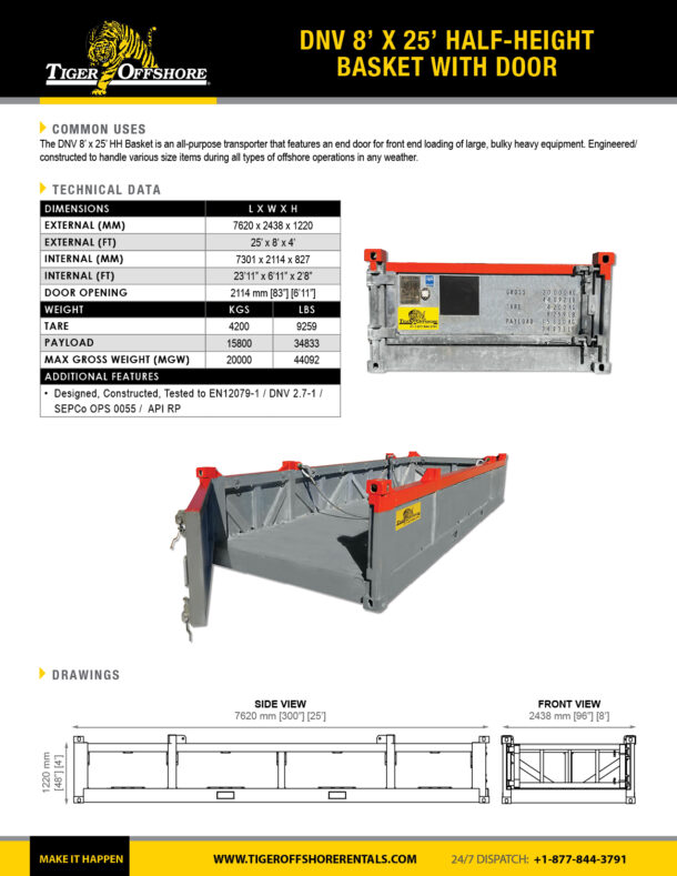 Baskets - Specification Sheets - Tiger Offshore Rentals