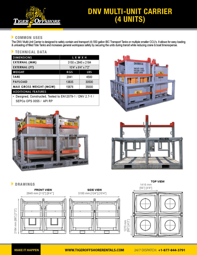 Specification Sheets - Tiger Offshore Rentals