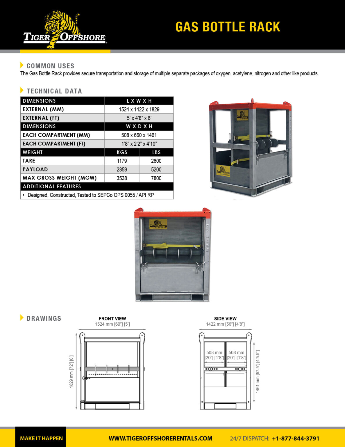 Specification Sheets - Tiger Offshore Rentals