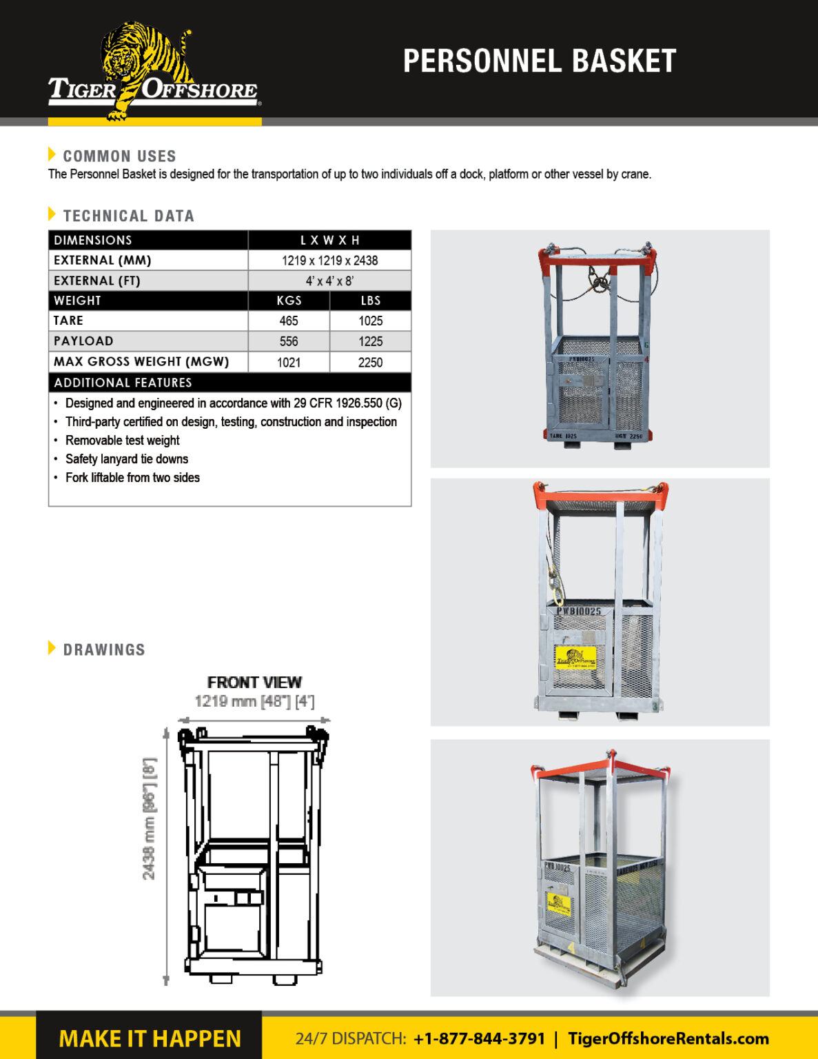 Specification Sheets - Tiger Offshore Rentals