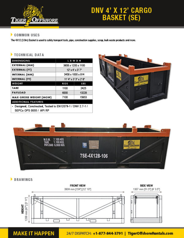 Baskets - Specification Sheets - Tiger Offshore Rentals